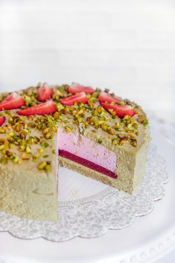 Pistachio Strawberry Entremet - Hungry Little Asian Girl