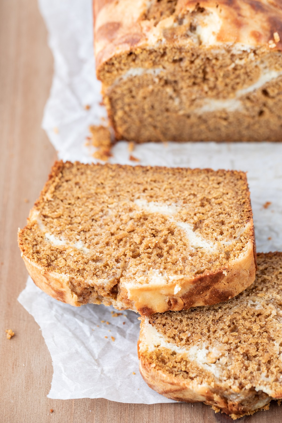 Pumpkin Spice Cream Cheese Bread - Hungry Little Asian Girl