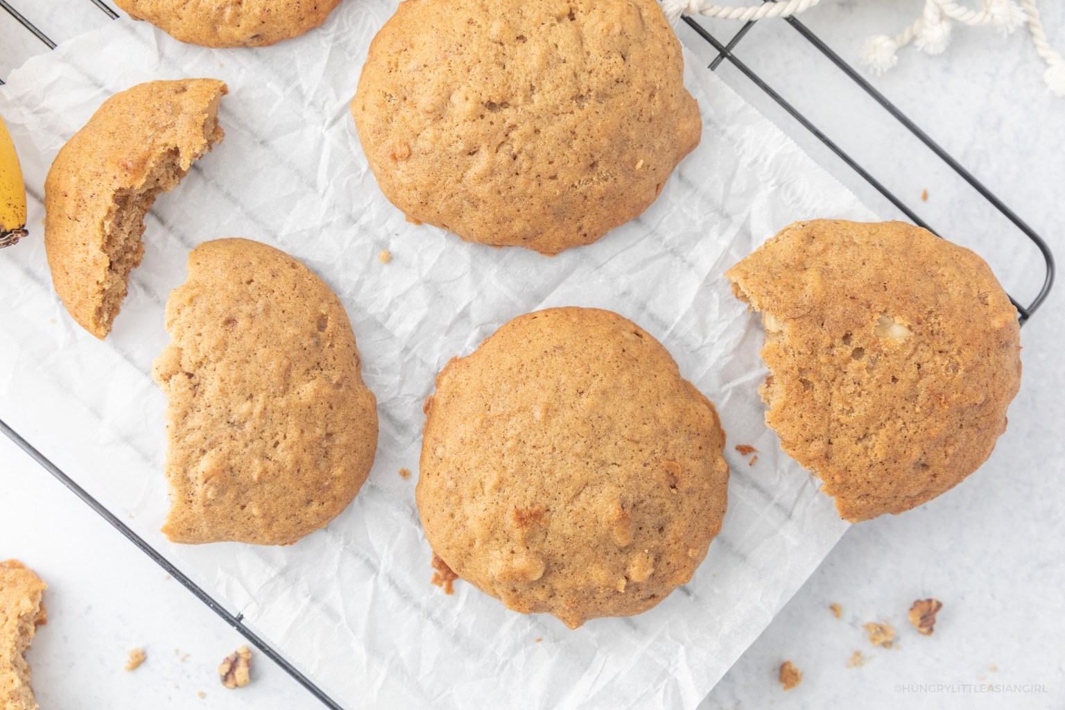 Banana Nut Cookies - Hungry Little Asian Girl