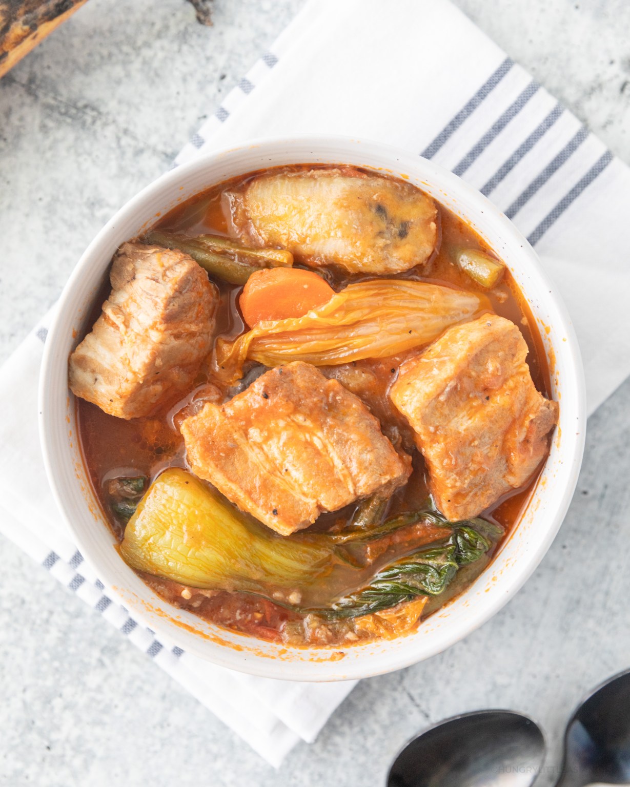 Pochero (Filipino Pork Belly Stew) - Hungry Little Asian Girl