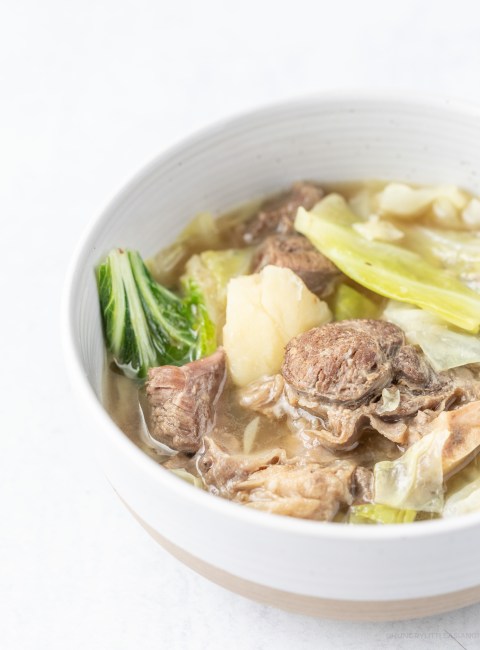Pochero (Filipino Pork Belly Stew) - Hungry Little Asian Girl